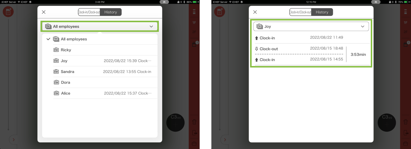 [Clock in/out] How to Clock in/out on iCHEF POS – iCHEF Support