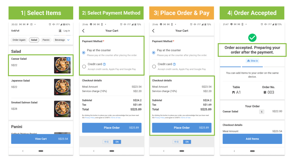 [Dine-in] Payment Timing – iCHEF Support