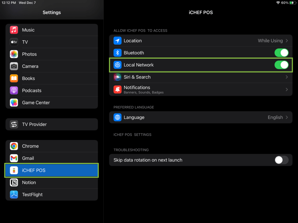 [Printer Settings] Connect a Printer to iPad – iCHEF Support