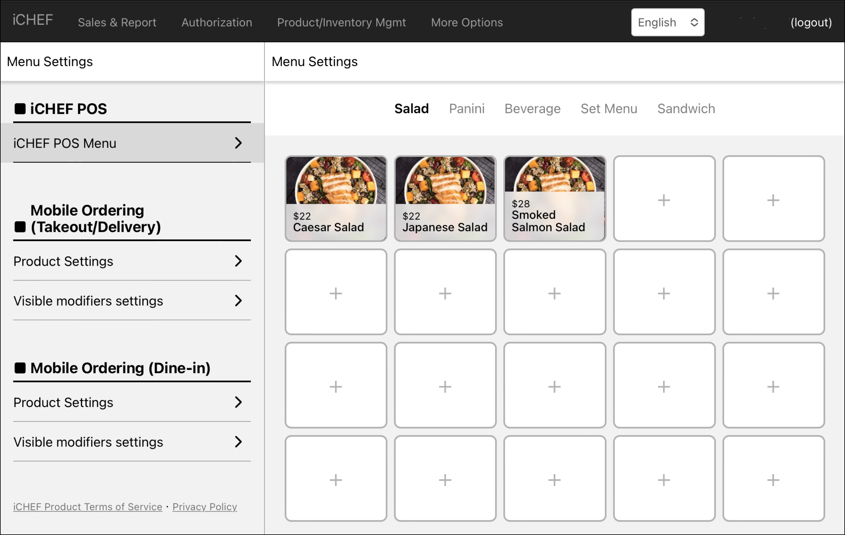 [Item Management] Set up Menu – iCHEF Support