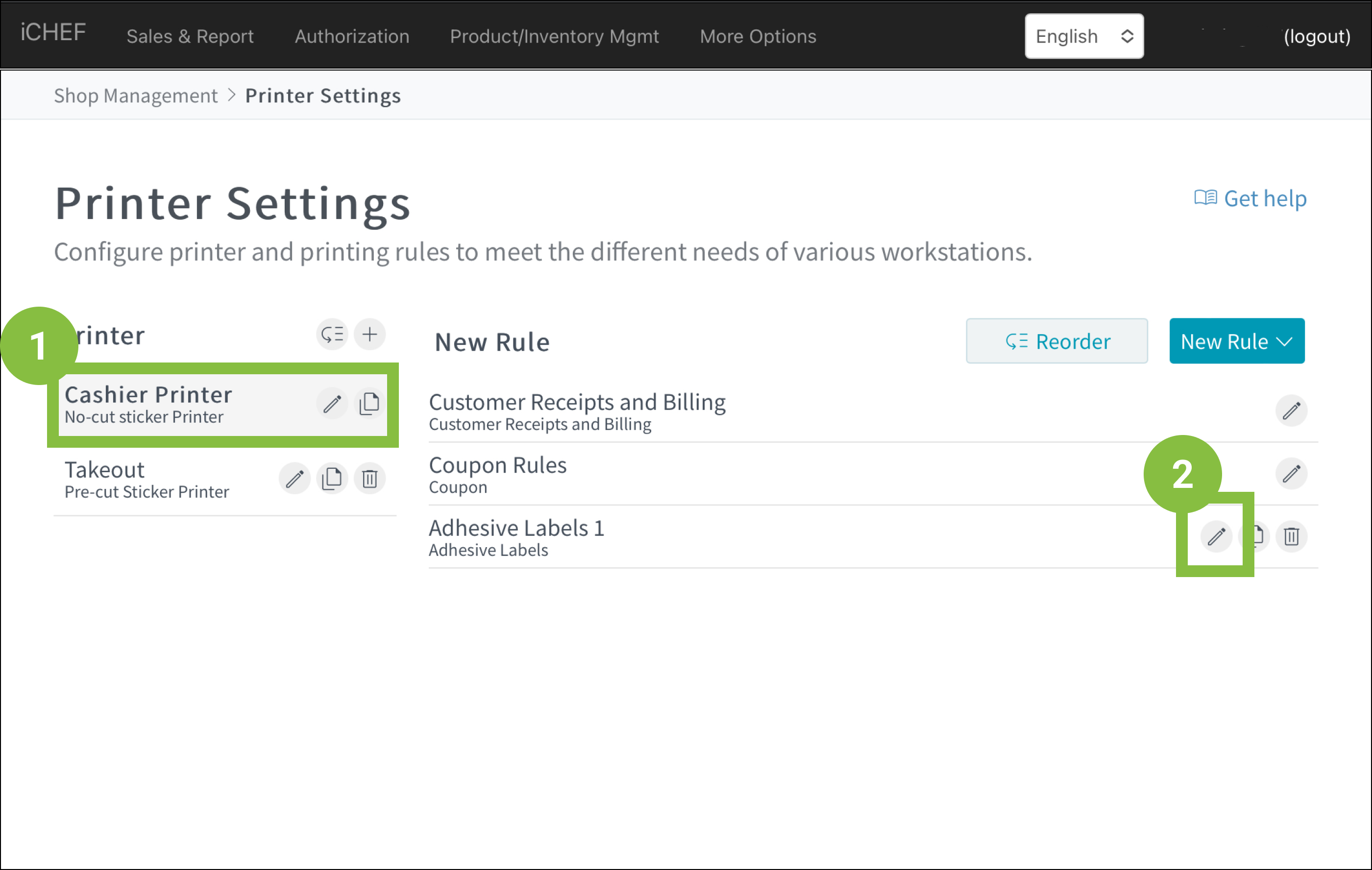 [Printer Settings] Rules for Adhesive Label – iCHEF Support