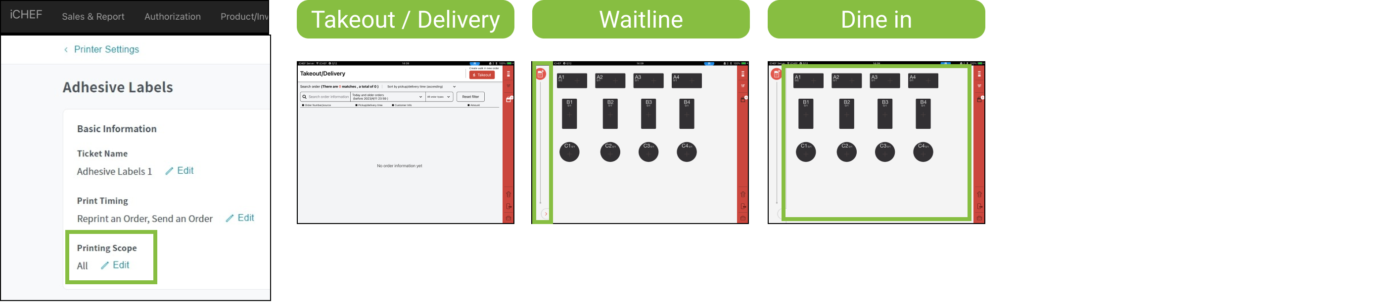 [Printer Settings] Rules for Adhesive Label – iCHEF Support