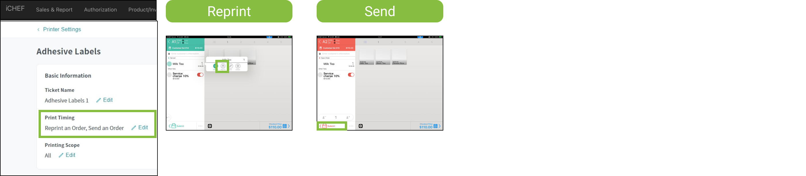 [Printer Settings] Rules for Adhesive Label – iCHEF Support