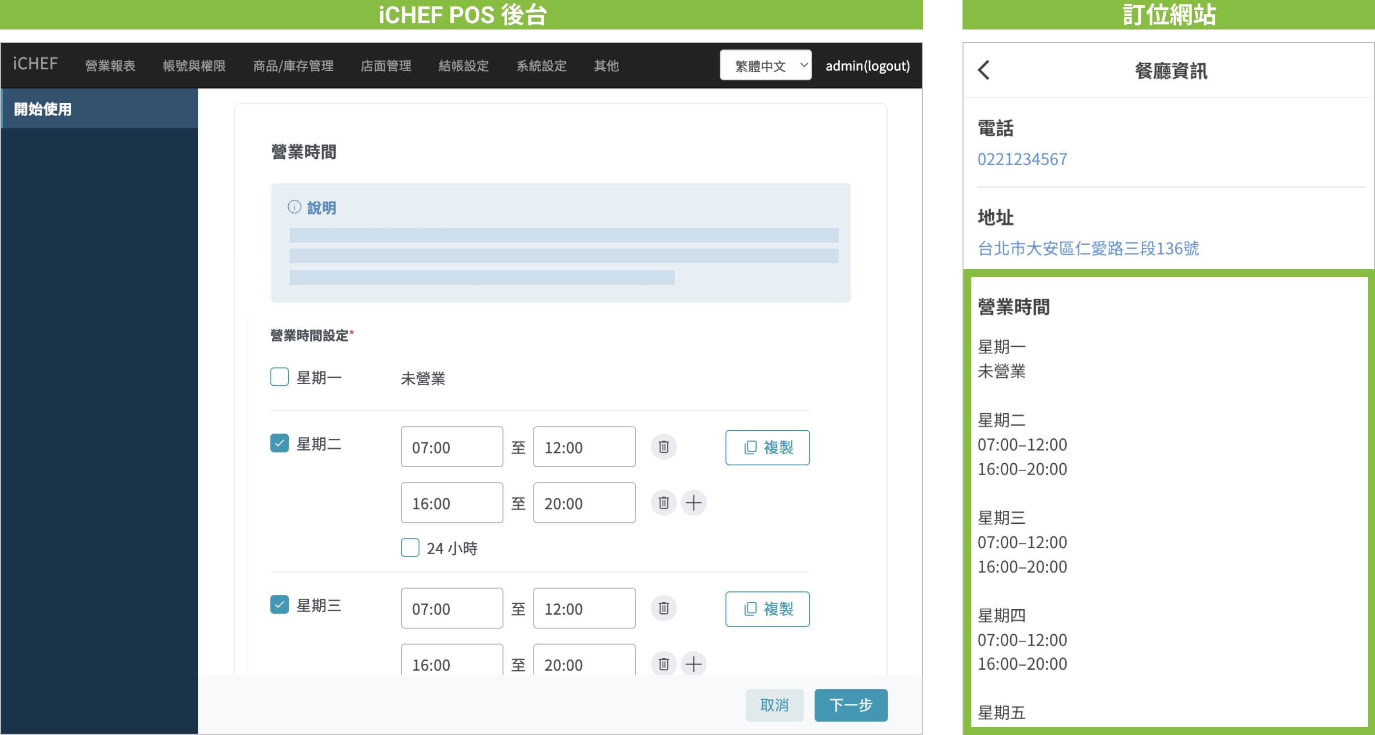 Feature Activation｜Reservation – iCHEF Support