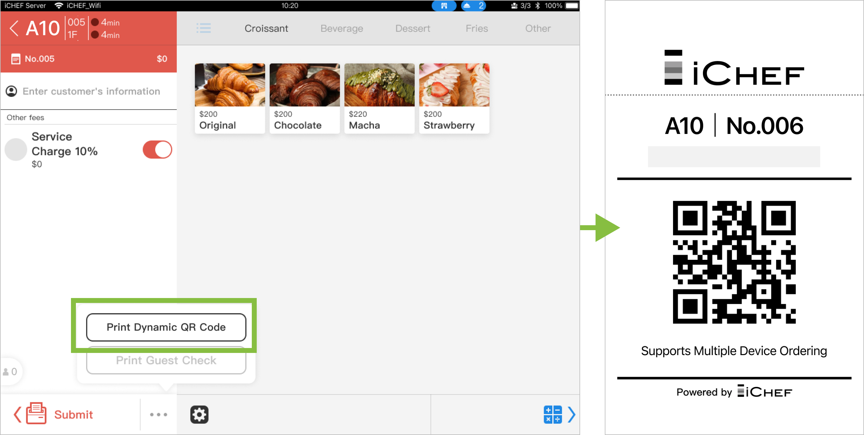 Dynamic QR Code: On-Site Printing for Exclusive Receipts｜Mobile Ordering (Dine-in) – iCHEF Support