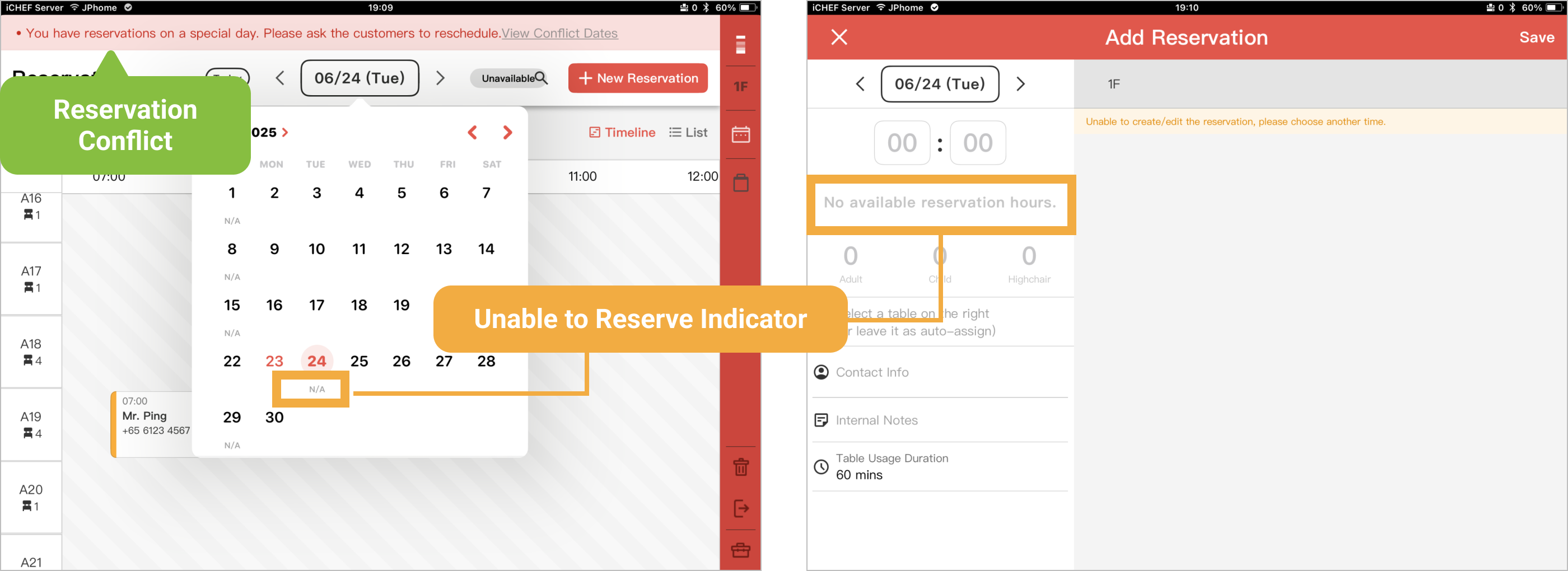 POS Reservation Alert Indicators | Reservation – iCHEF Support